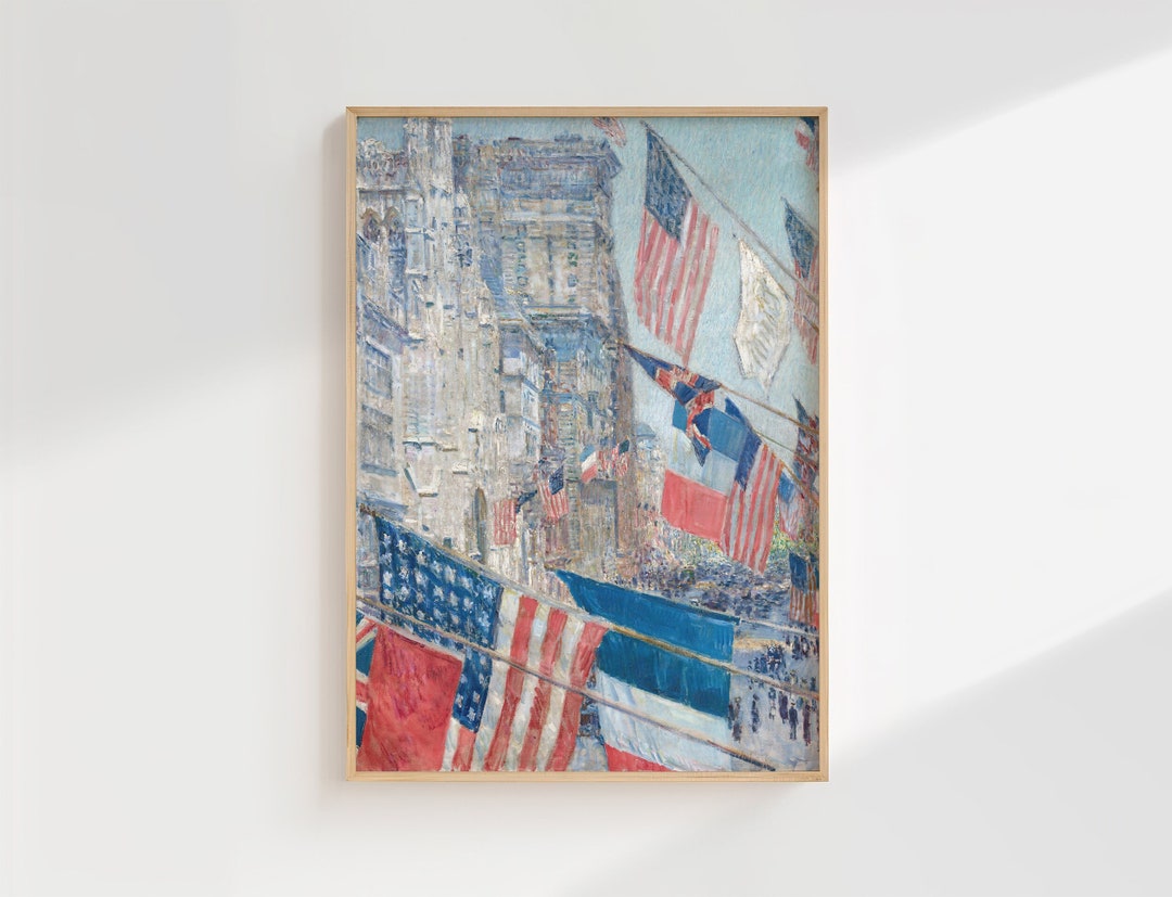 Allies Day Vintage Painting Vintage Art Work French Provincial Decor ...