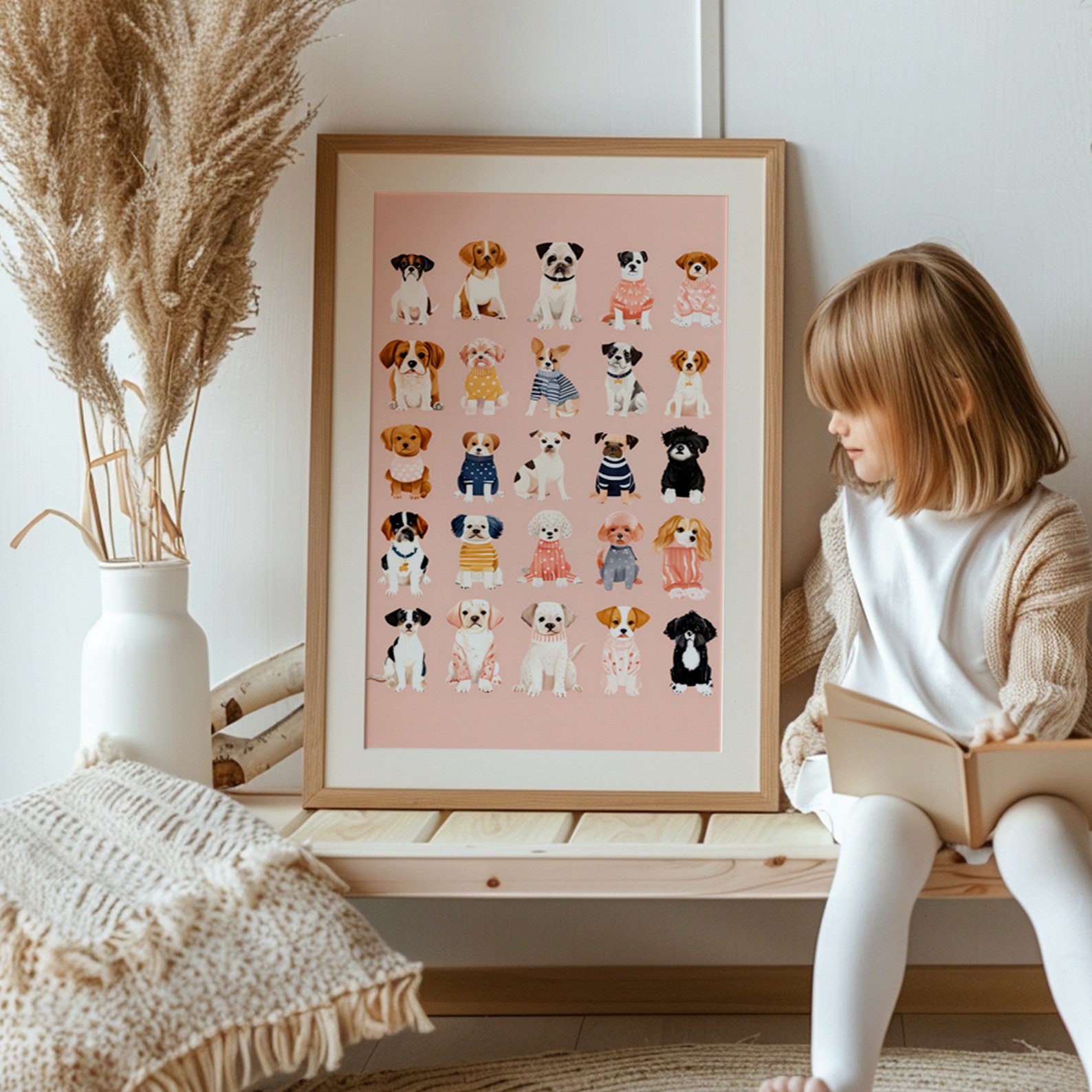 Cute Dog Poster for Children's Room | Original Art Print | Nursery ...