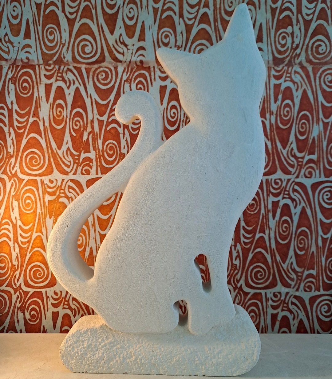 Stone Cat Sculpture, a Unique Gift to Furnish Your Spaces With an Art ...