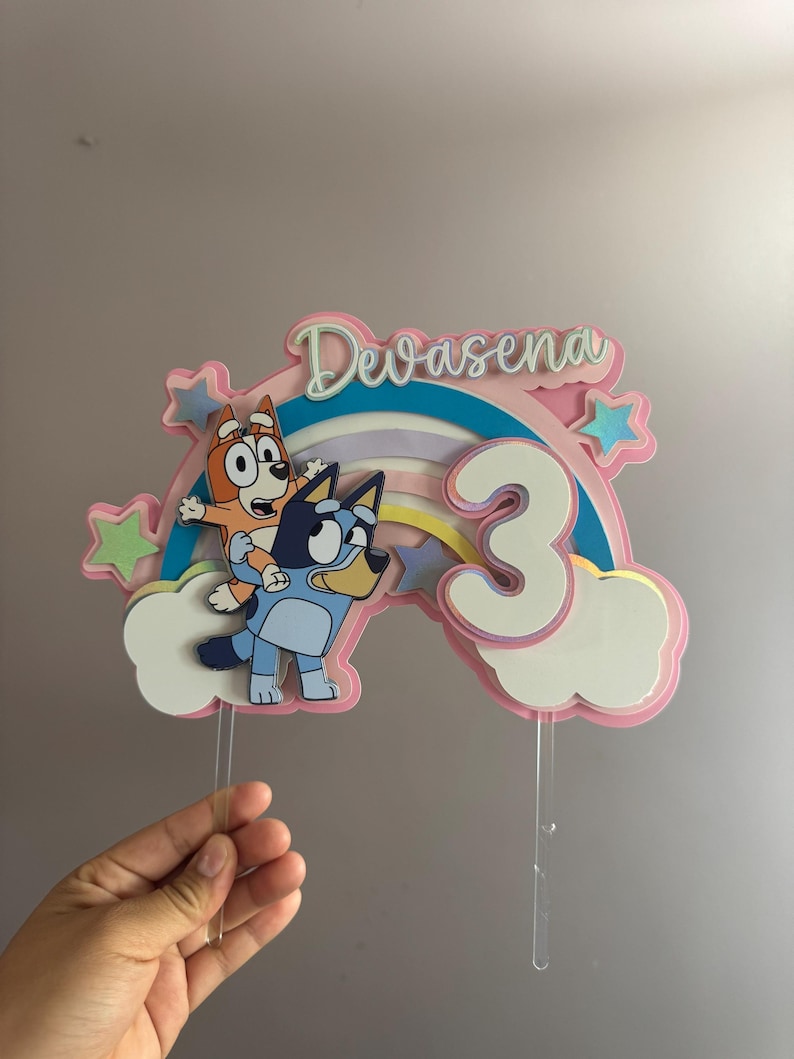 Cake Topper Bluey, Bluey Party Theme, Custom Bluey Decor, - Etsy Canada