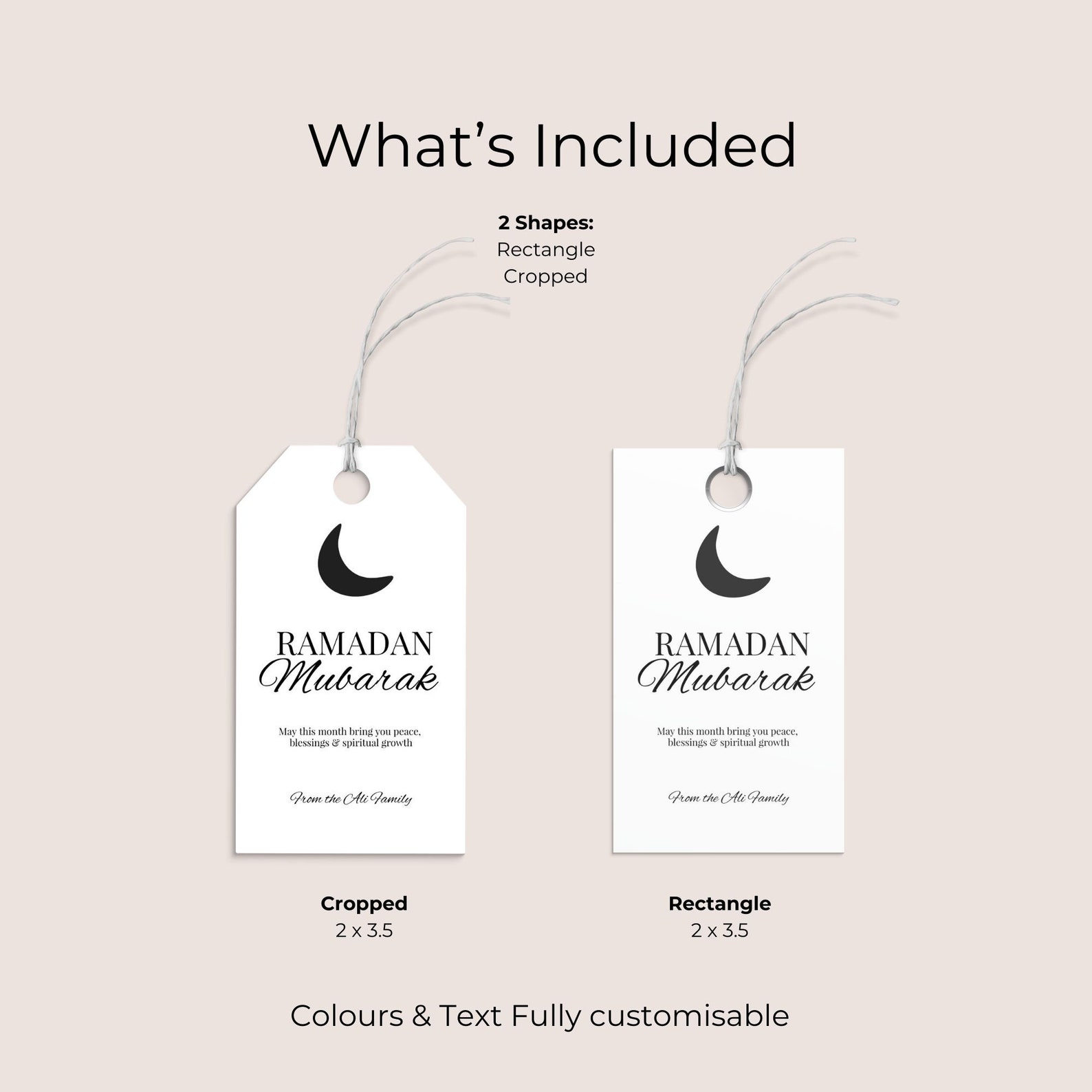 Editable Ramadan Gift Tag, Instant Download Template, Ramadan Kareem ...