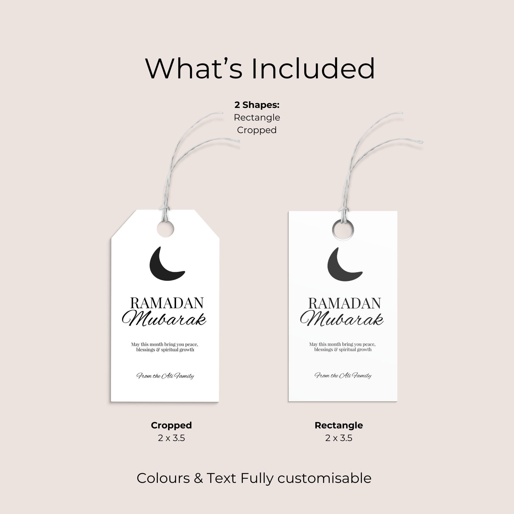 Editable Ramadan Gift Tag, Instant Download Template, Ramadan Kareem ...