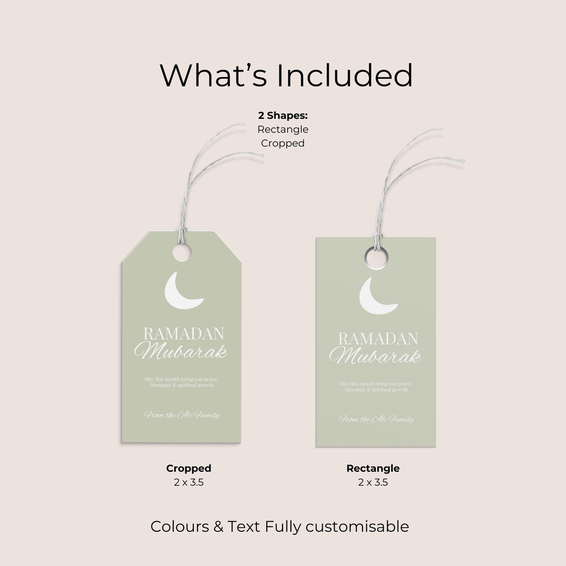 Editable Ramadan Gift Tag, Instant Download Template, Ramadan Kareem ...
