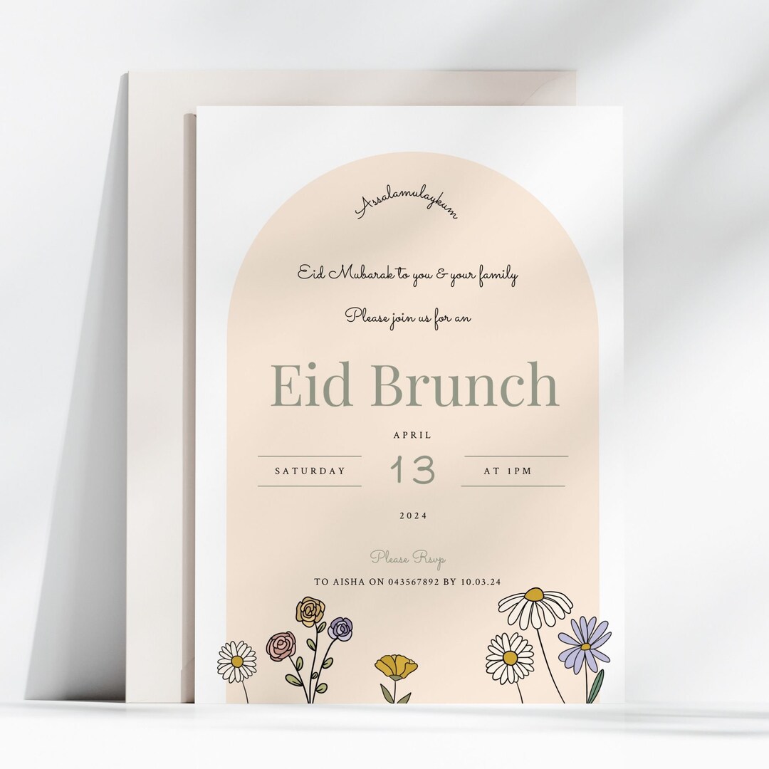 Editable Eid Invitation, Instant Download Template, Eid Party ...