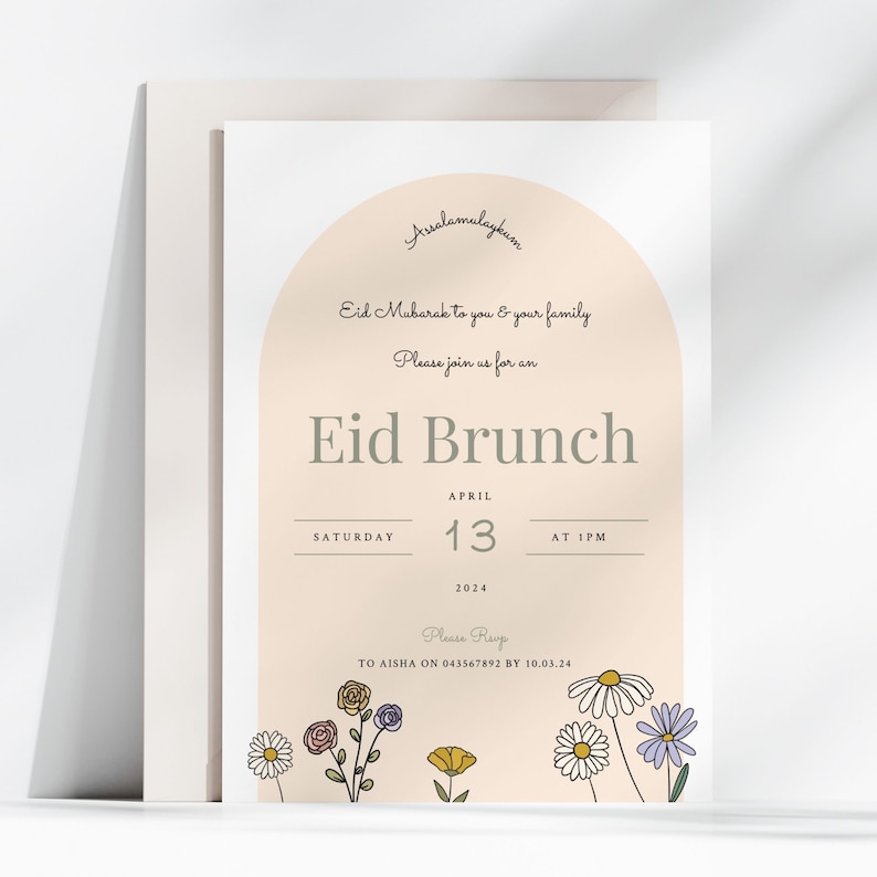 Editable Eid Invitation, Instant Download Template, Eid Party ...