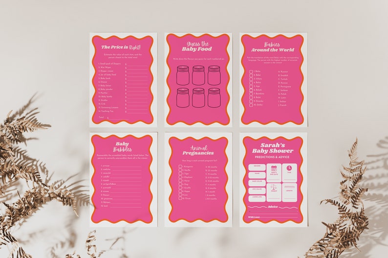 Printable Baby Shower Games Bundle, Instant Download Baby Shower Game ...