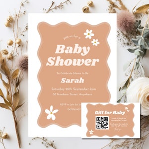 Printable Baby Shower Qr Code Gift Registry Card, Matching Items, How ...