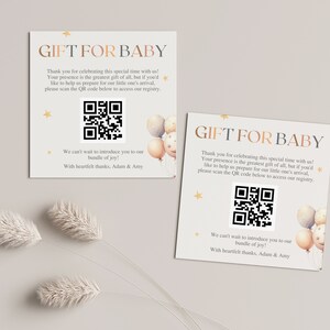 Printable Gift Registry Qr Code, Minimalist Baby Shower Gift Registry ...