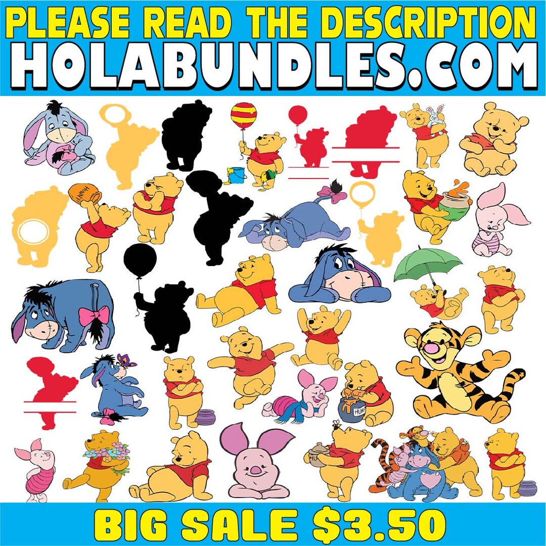 Winnie the Pooh SVG Bundle, Pooh Svg Bundle, Winnie the Pooh Png ...