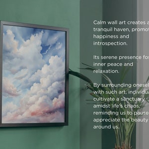 Watercolor Sky, Digital PNG Files, Peaceful Calm Wall Art, Multiple ...