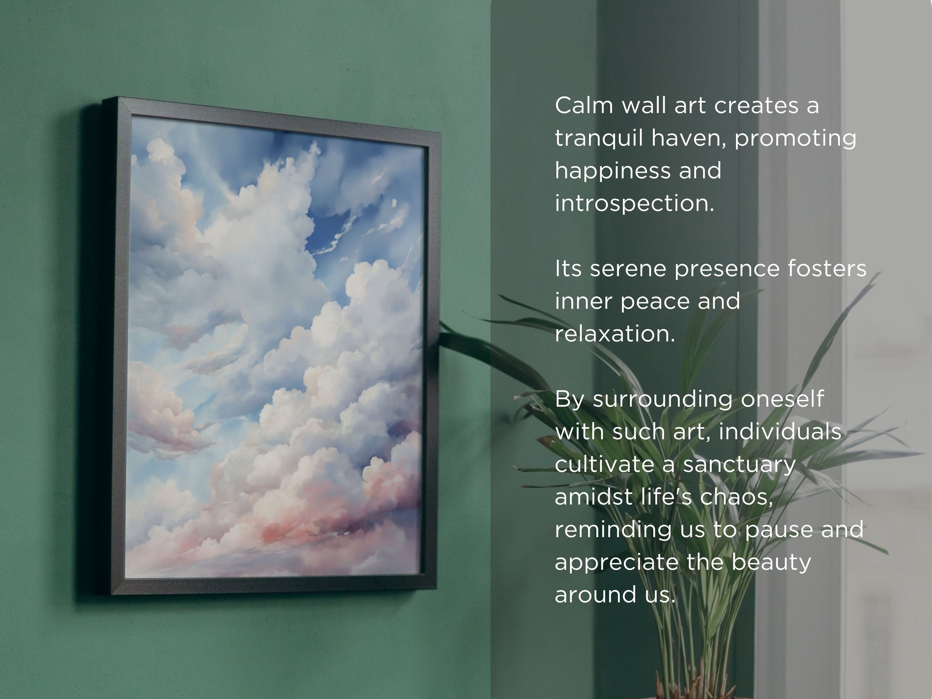 Watercolor Sky, Digital PNG Files, Peaceful Calm Wall Art, Multiple ...