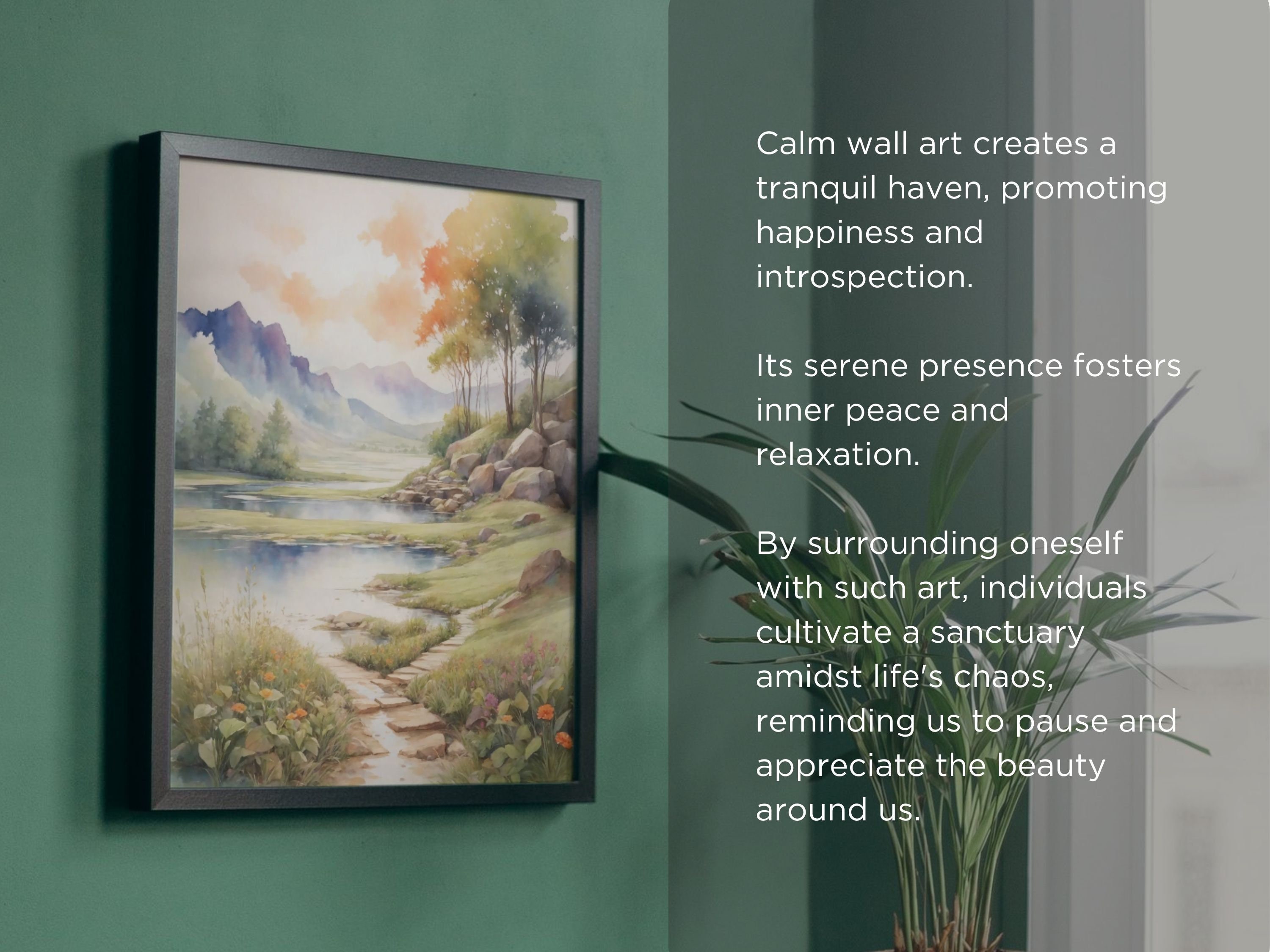 Peaceful Garden, Digital PNG Files, Peaceful Calm Wall Art, Multiple ...