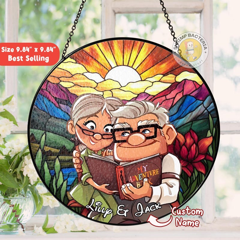 Carl and Ellie Suncatcher - Etsy