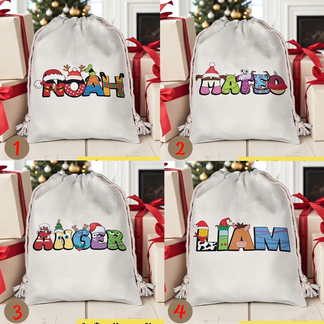 North Pole Santa Sack, Personalized Disney Toy Story Christmas Sack ...