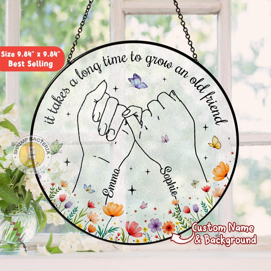 Flower Stain Glass Suncatcher, It Takes A Long Time to Grow an Old ...
