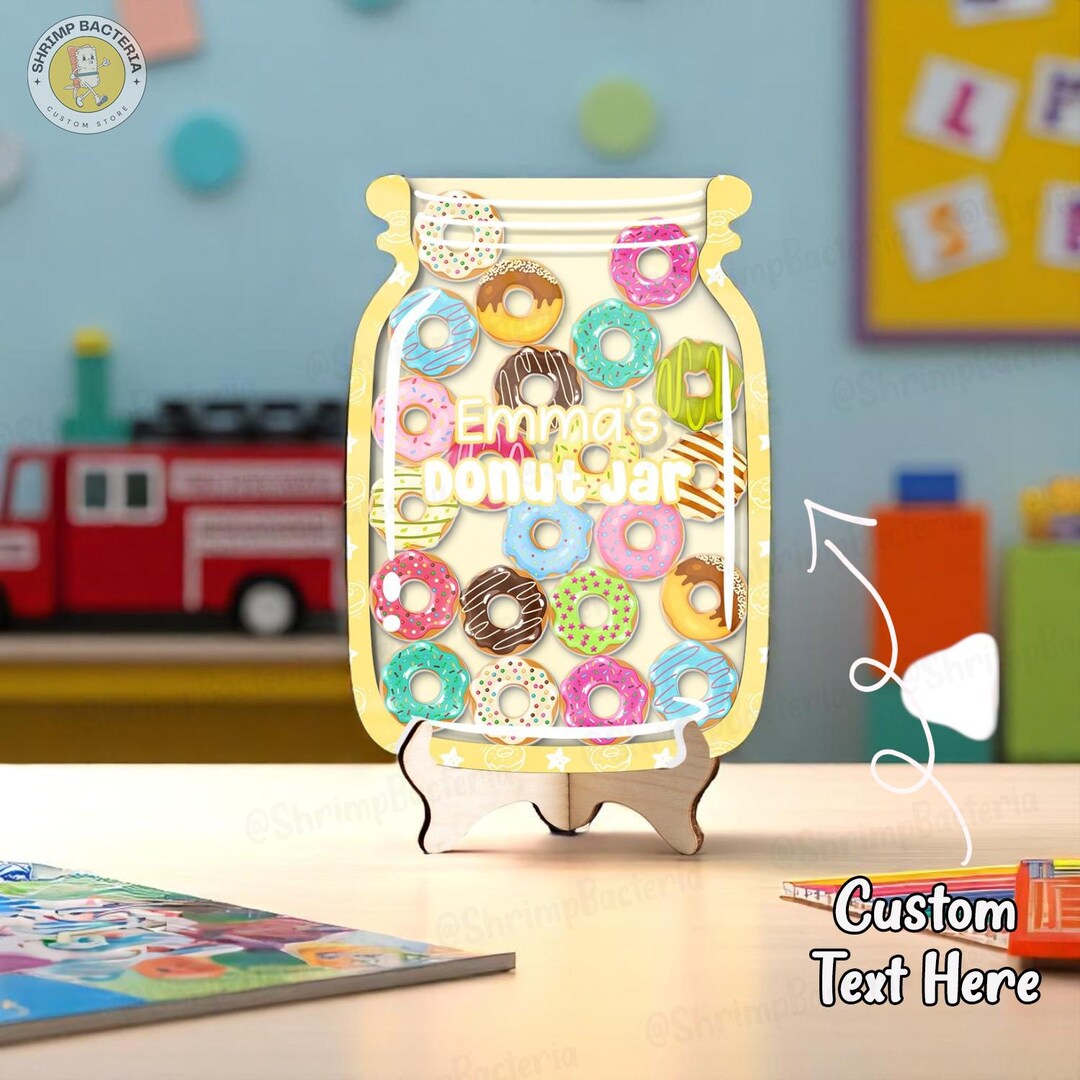 Custom Donut Reward Jar, Solar System Reward Jar, Back to School Gift ...