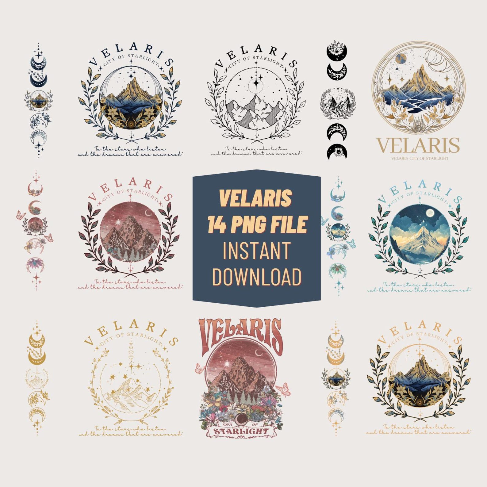 14 ACOTAR Velaris Png Bundle, Velaris City of Starlight Png, the Night ...