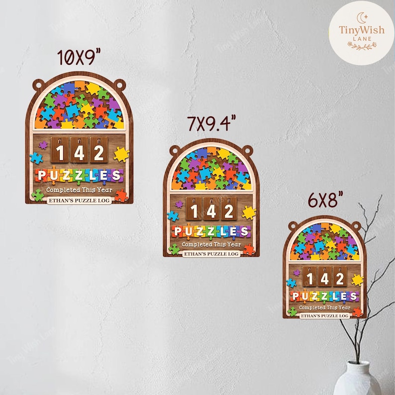 Personalized Puzzles Completed This Year Tracker, Tracker Sign, Puzzle ...