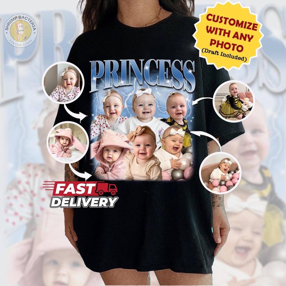 Custom Bootleg Baby Photo Shirt, Custom Face Kids Shirt, Custom Pet ...
