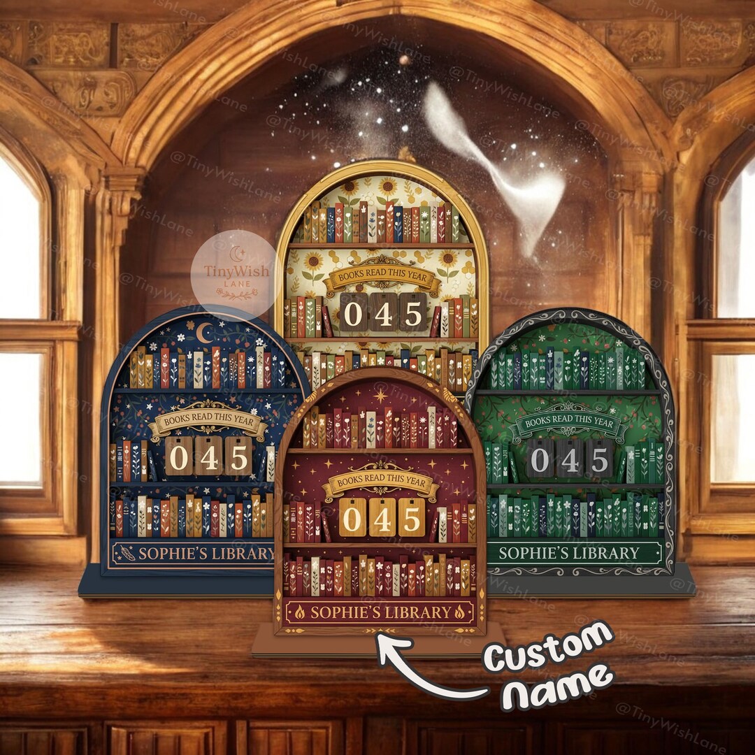 Personalized Wizard Inspired Book Read Tracker, Wizard House Library ...