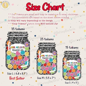 Customized Star Smile Flower Kid Reward Jar, Colorful Classroom Decor ...