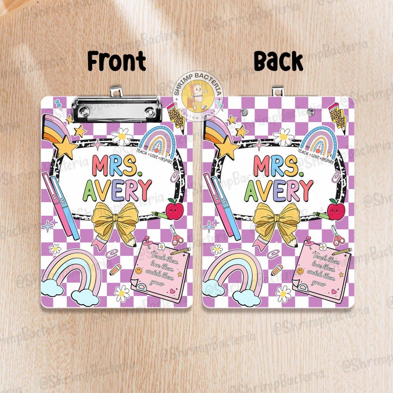 Custom Name Teacher Composition Book Clipboard, Teacher Classroom Decor ...