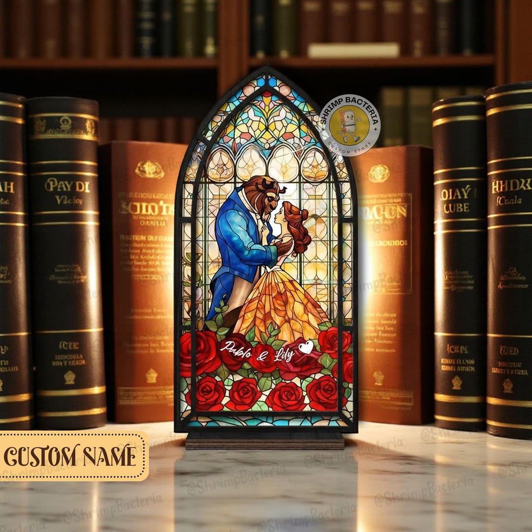 Custom Name Disney Beauty and the Beast Book Nook for Bookaholic ...