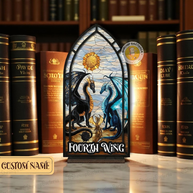 Custom Name Fantasy Dragon Wing Dragon Book Nook, Sgaeyl Andarna ...