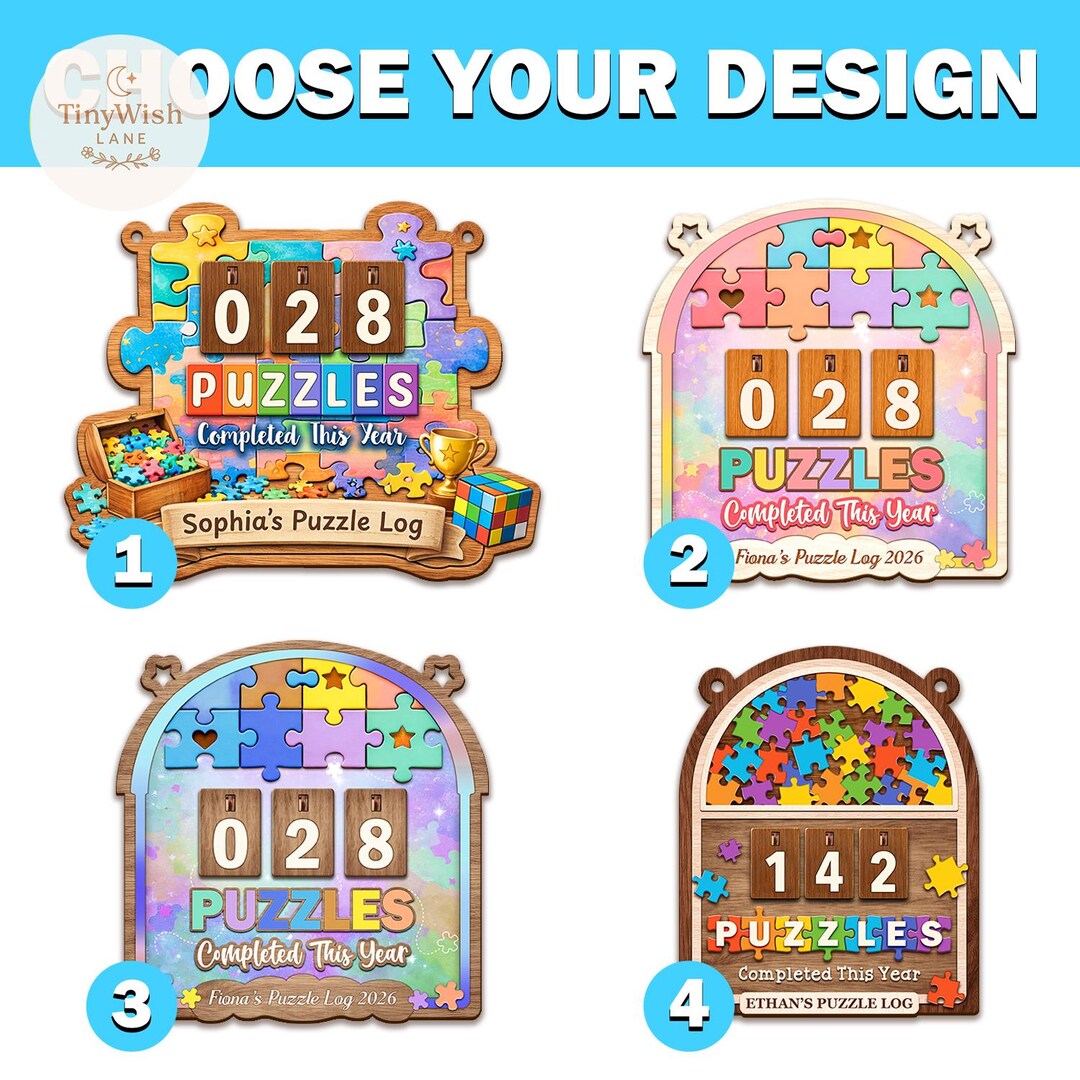 Personalized Puzzles Completed This Year Tracker, Tracker Sign, Puzzle ...