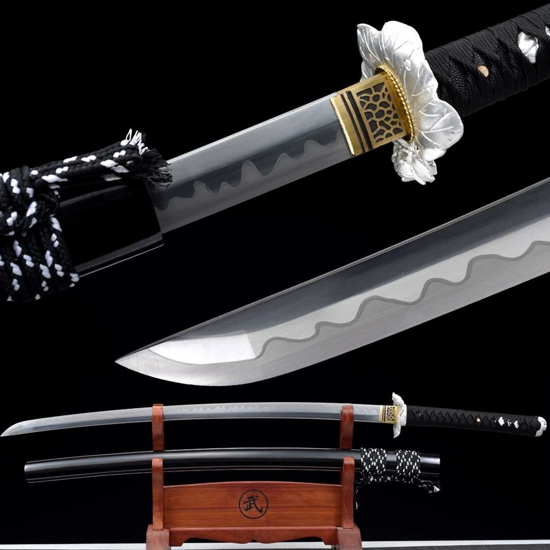 Cherry Blossom Sheath Samurai Sword,silver Plated Alloy Tsuba Katana ...