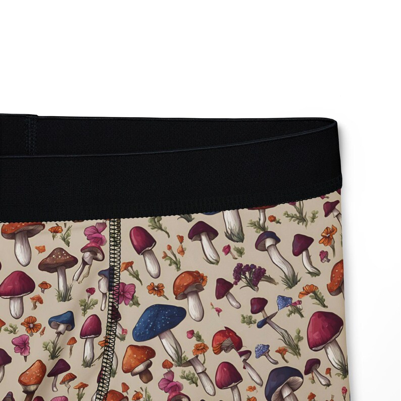 Colorful Floral Mushroom Shorts Shroomville Men's Boxers Shorts ...