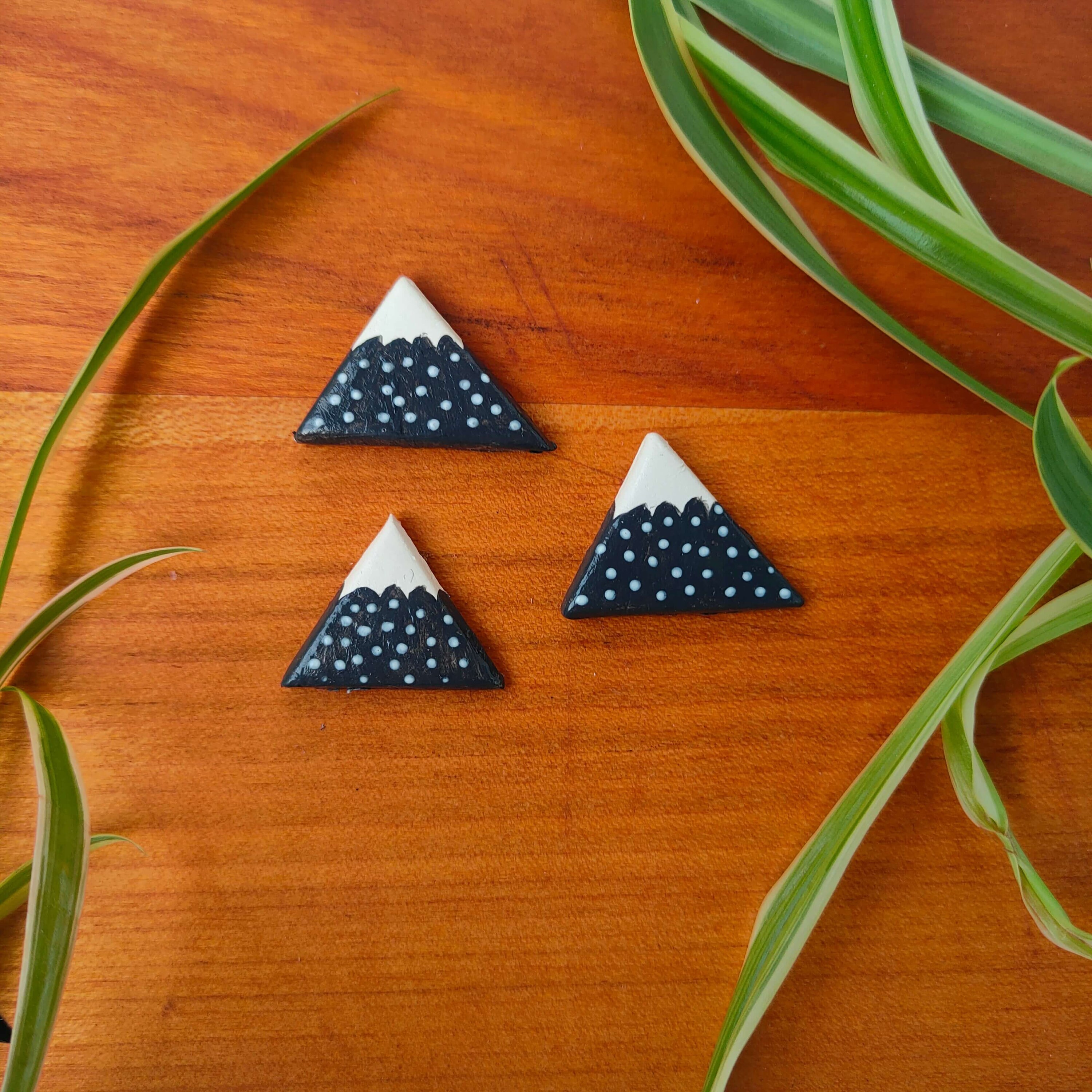 Fridge Magnet Mountain Magnet 3pcs Handmade Clay Hiker Gift Nature ...