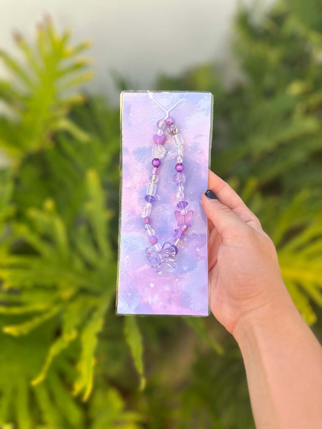 Purple Phone Charm - Etsy