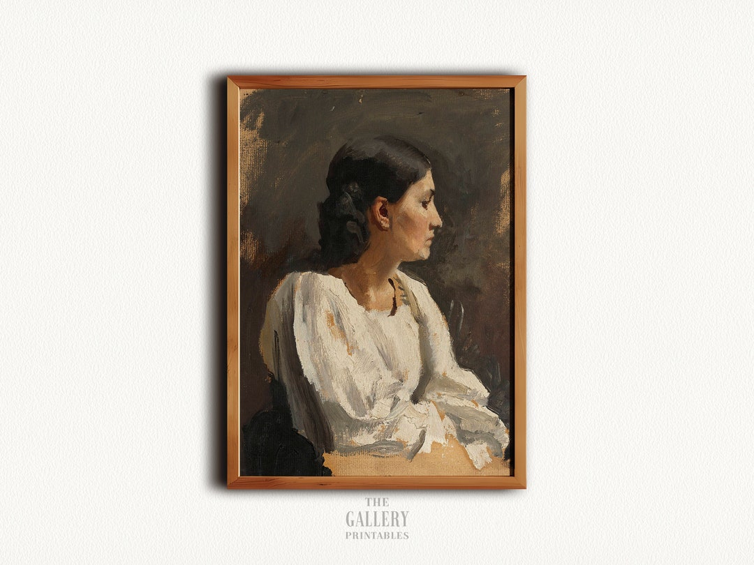 Antique Portrait Woman Italian // Vintage Portrait // European Art ...