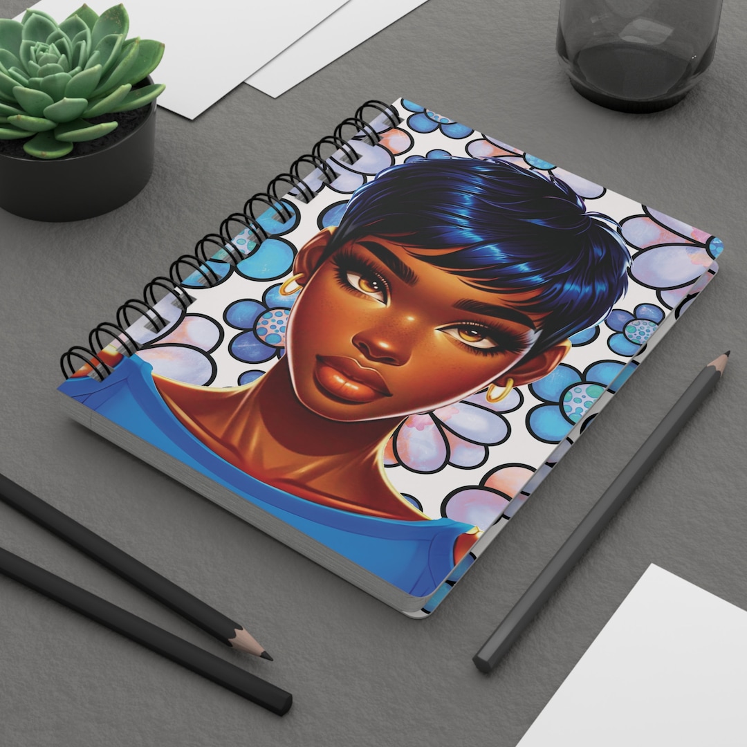 African American Spiral Bound Journal, Black Girl Journals, Black Girl ...