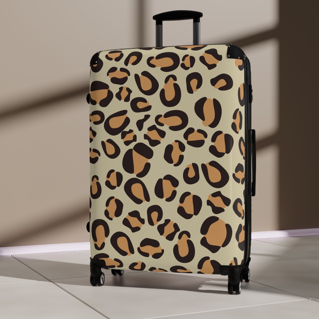 Leopard Print Hard-shell Luggage L Stylish Matching Luggage L Chic ...