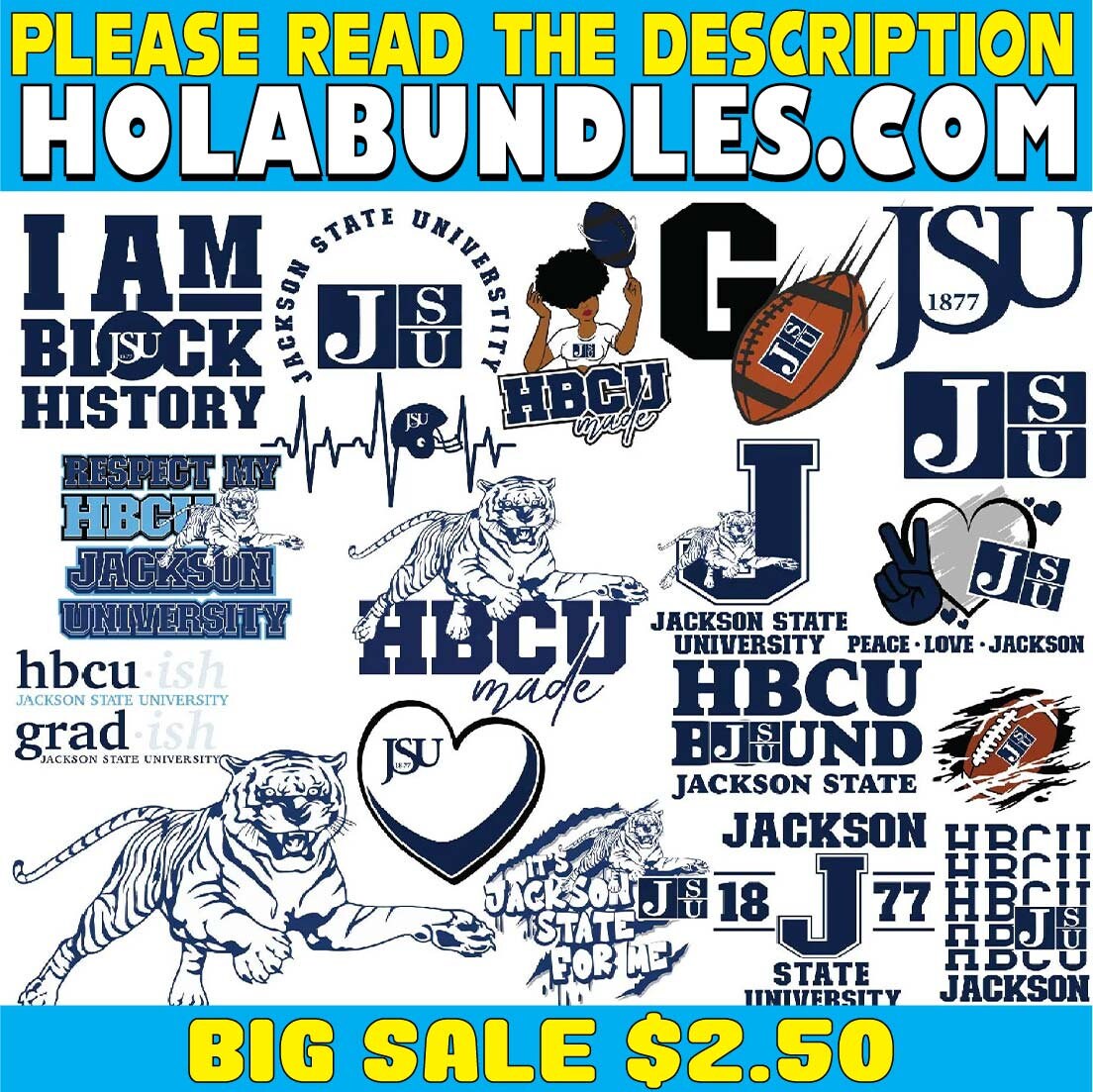 Jackson State University Tigers SVG, JSU Theeilove, Jackson State ...