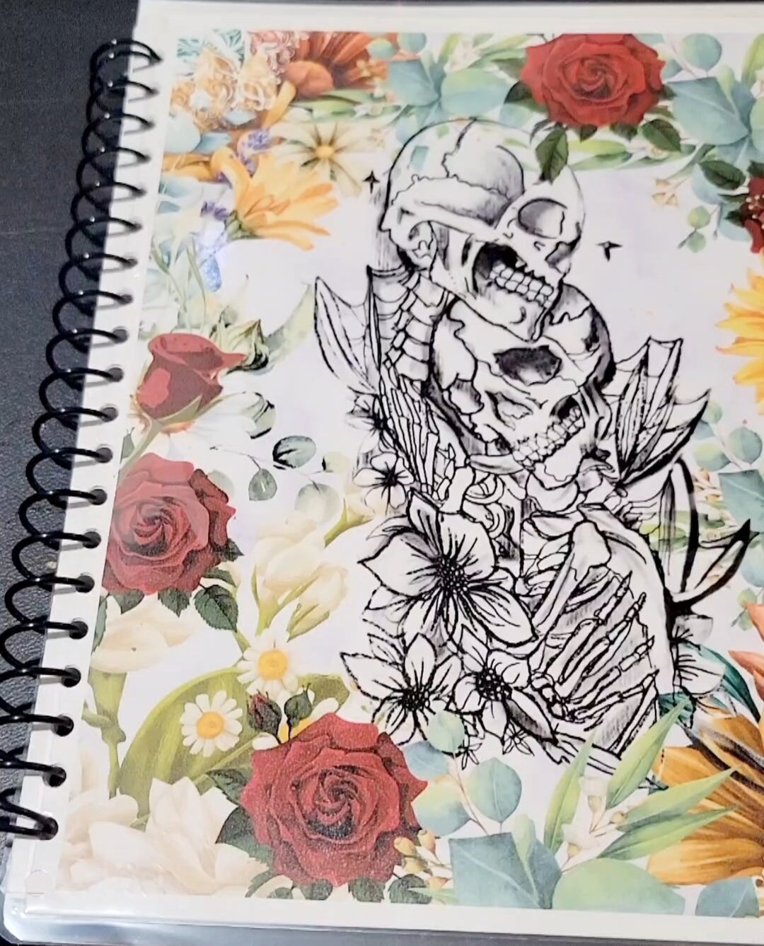 Skull Themed Planner 12 Month, Undated Planner, 8x10 Sizing Planner ...