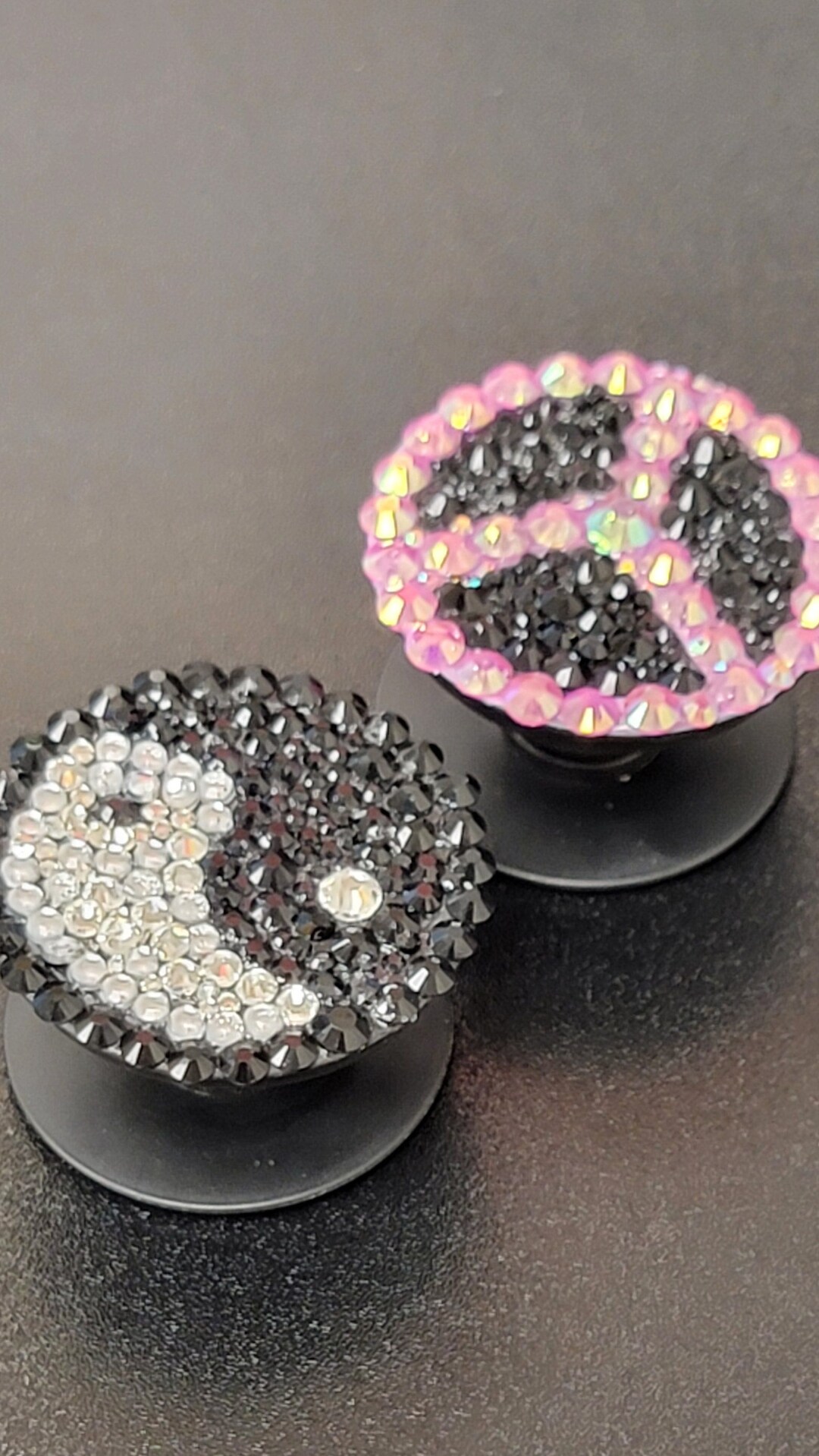 Ying Yang Grip, Peace Sign Grip, Retro Phone Grips,blinged Phone Grip ...