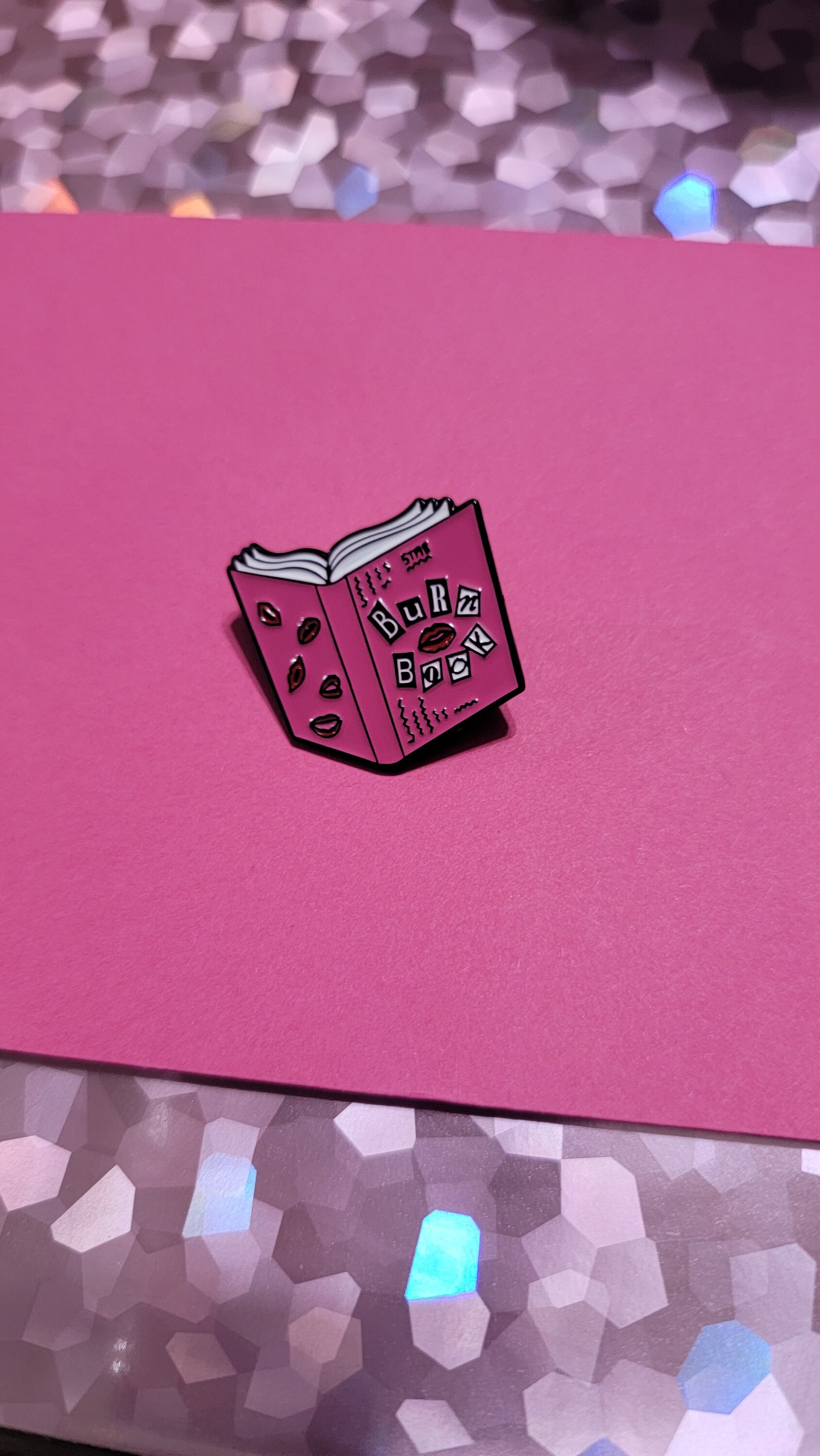 Burn Book Pin, Cute Pink Pins, Mean Movie - Etsy