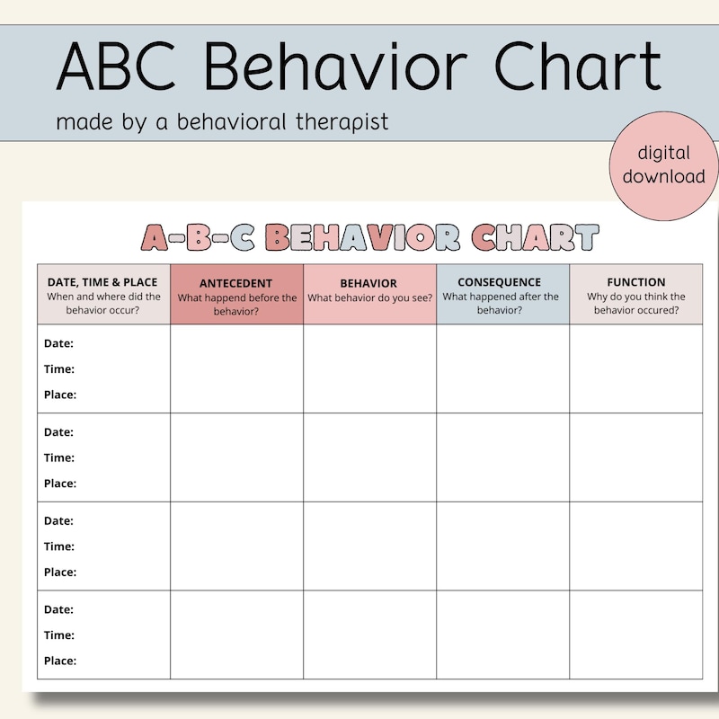 Behavior Chart - Etsy