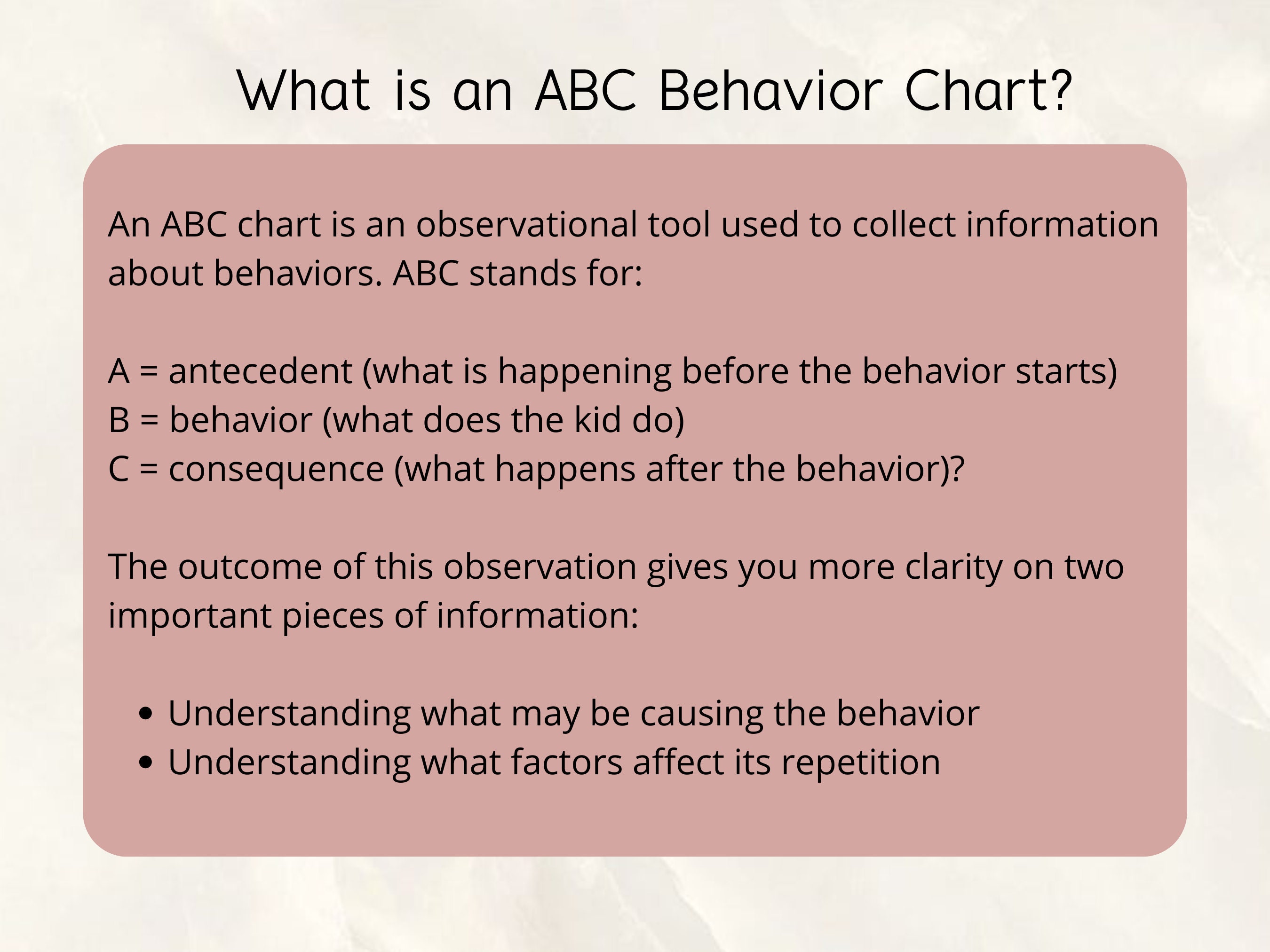 Editable ABC Behavior Chart Behavior Analysis Consequence Chart Behavior Tracker BC Chart ...