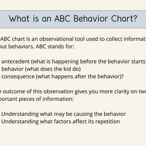 Editable ABC Behavior Chart | Behavior Analysis | Consequence Chart | Behavior Tracker | BC ...