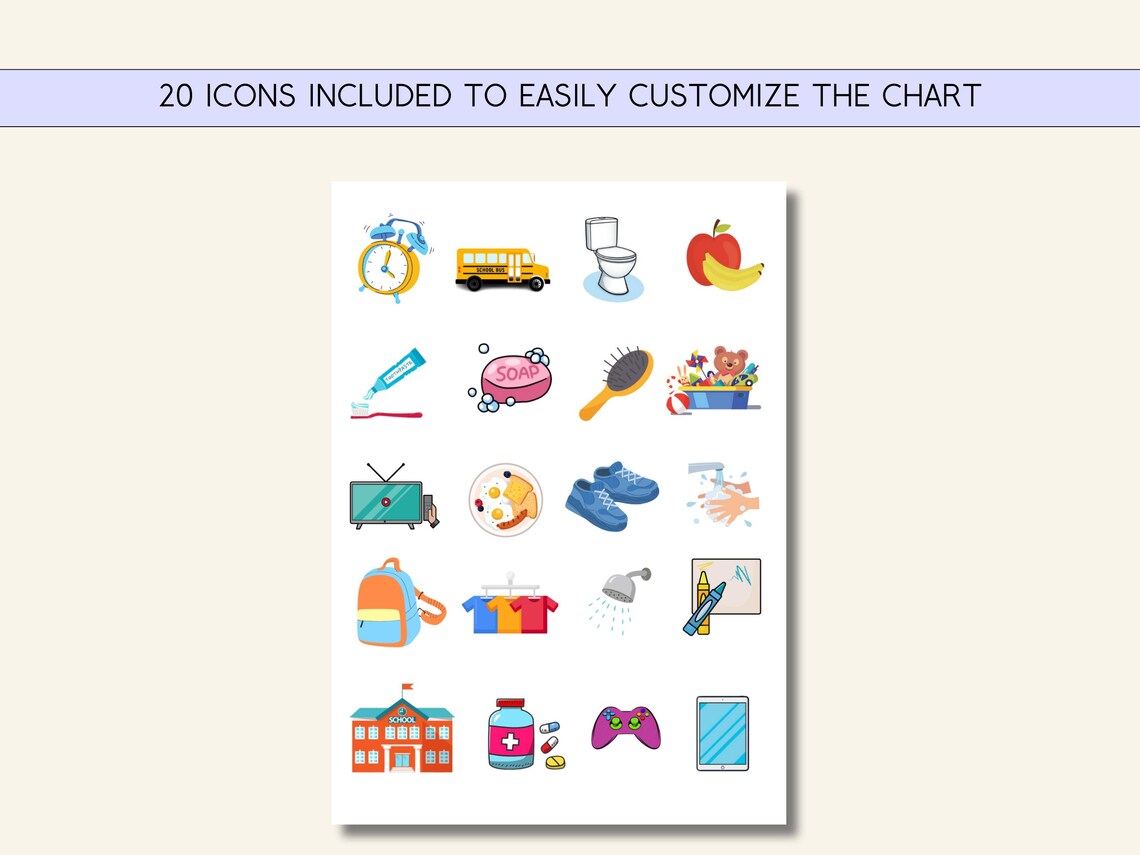 Editable Morning Routine Kids | Ready for School Routine Chart ...