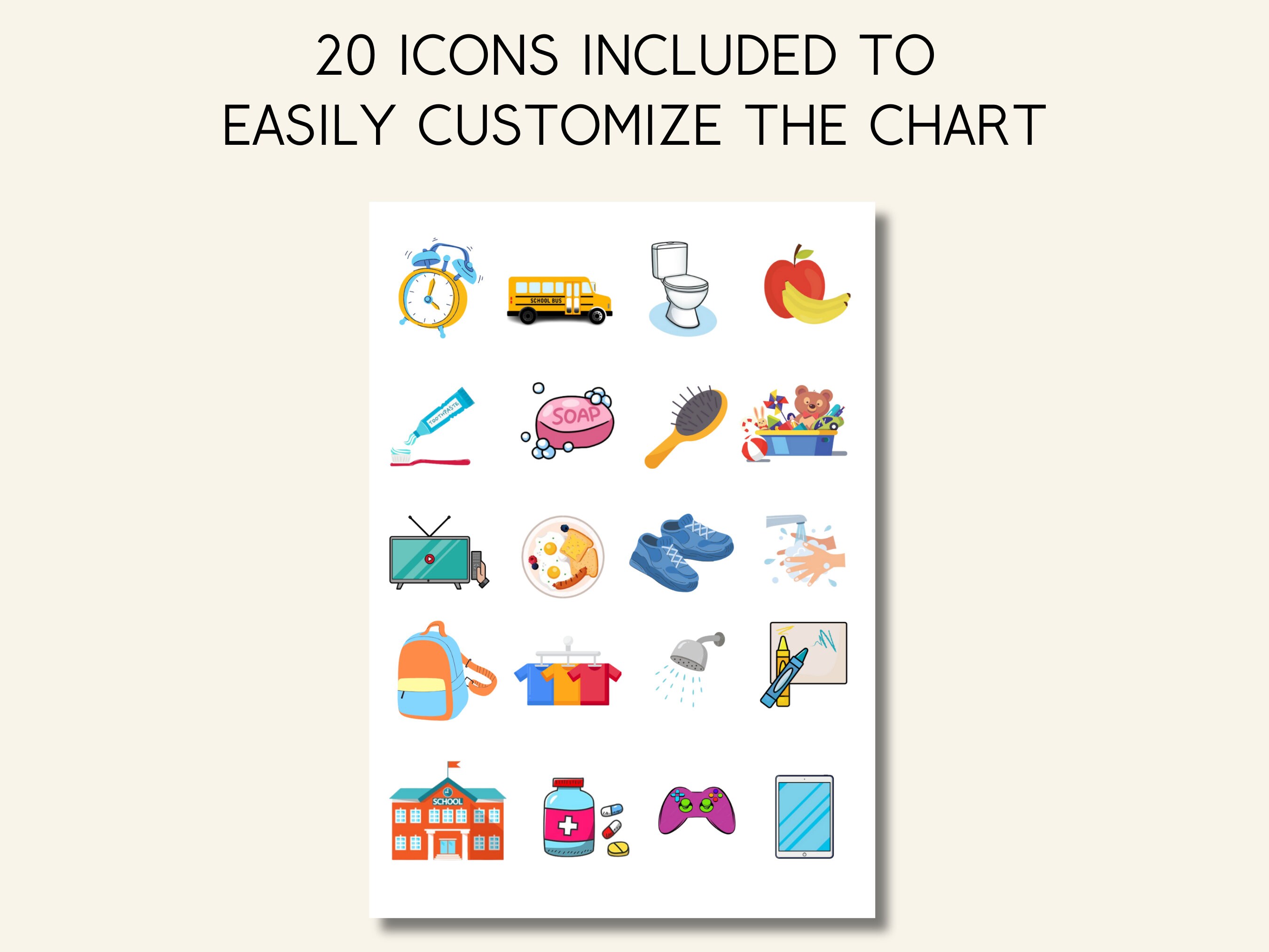 Editable Morning Routine Kids Ready for School Routine Chart ...