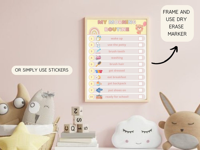 Editable Morning Routine Kids Ready for School Routine Chart ...