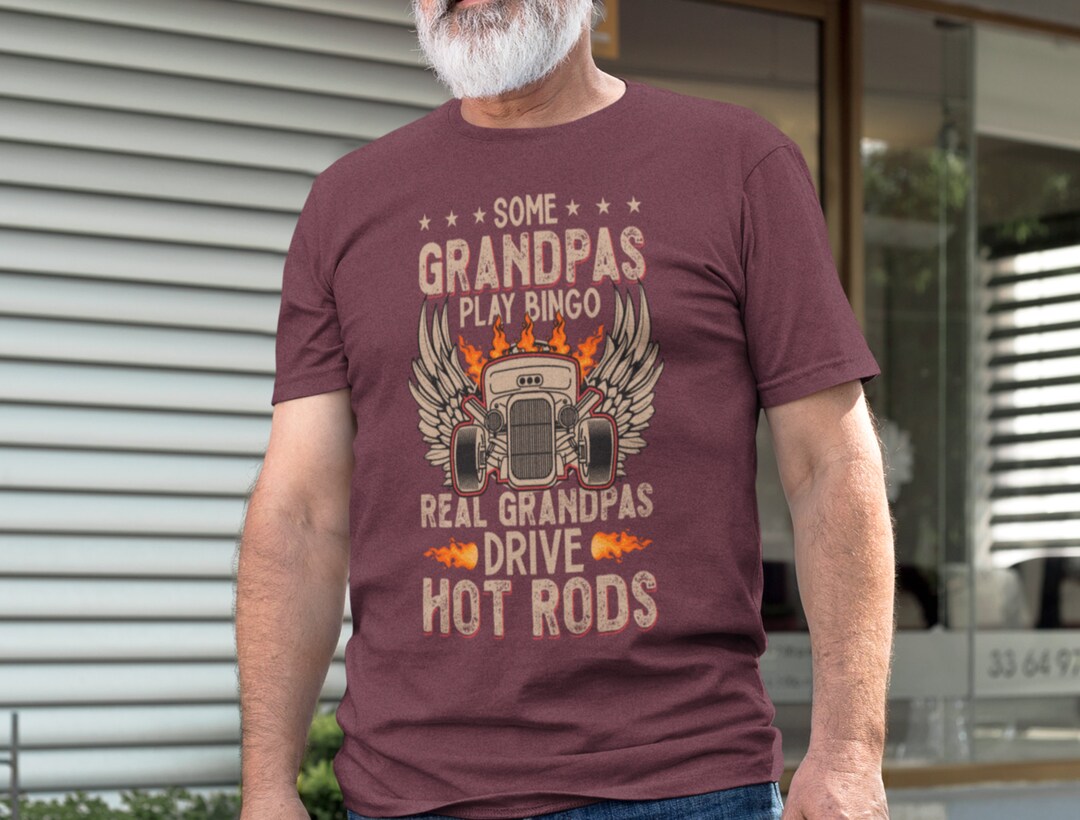 Adult Hot Rod Grandpa T-shirt, Classic Car, Muscle Car, Father's Day ...