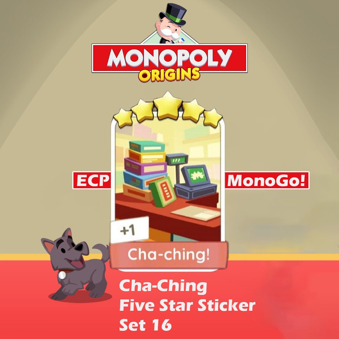 Cha-ching Set 16 Monopoly Go Sticker fast Delivery - Etsy