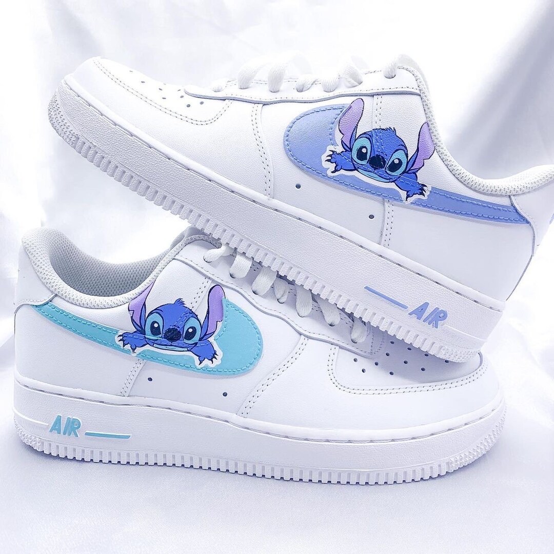 Custom AF1 Air Forces Stitch and Lilo - Etsy