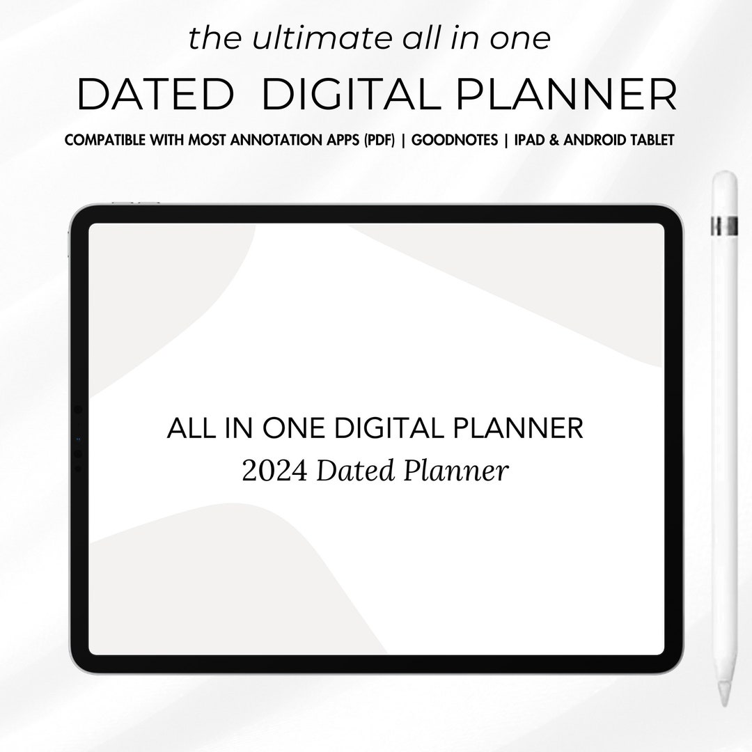 ALL IN ONE Digital Planner 2024 Dated Planner - Etsy
